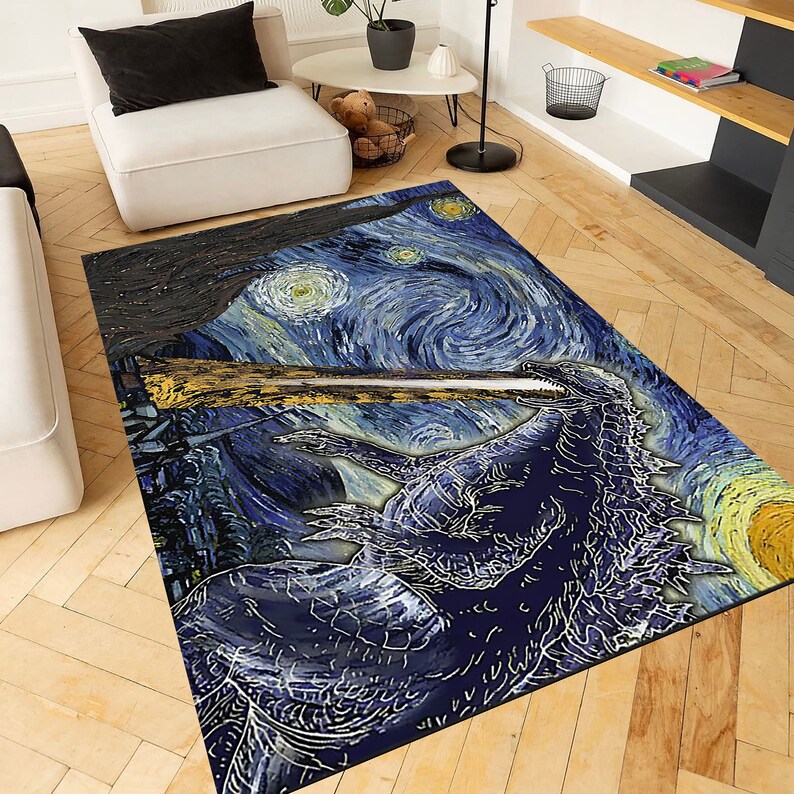Vincent Van Gogh's the Starry Night Rug, Art Rug, Personalized Rug ...