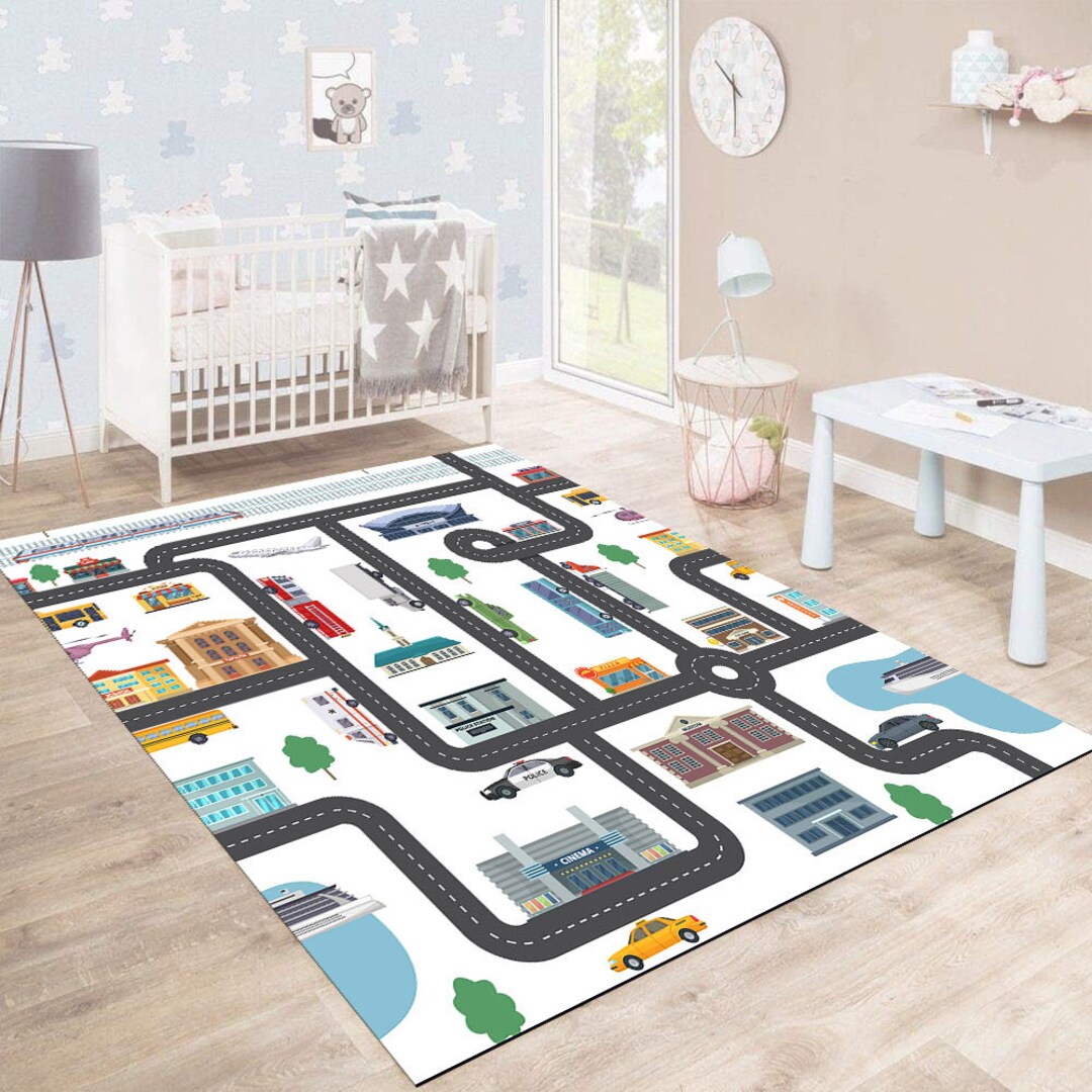 Kids Traffic Rugs, Kids City Rug, Kids Car Road Rugs, Kids Room Rugs ...