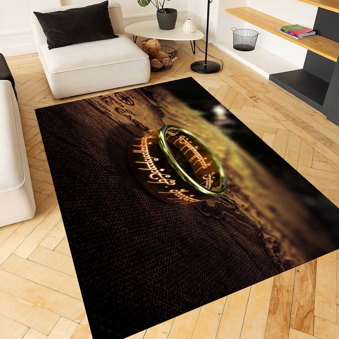 Lord of the Rings Rug, Lord of Rug, the Lord of the Ring Rug, Green for ...