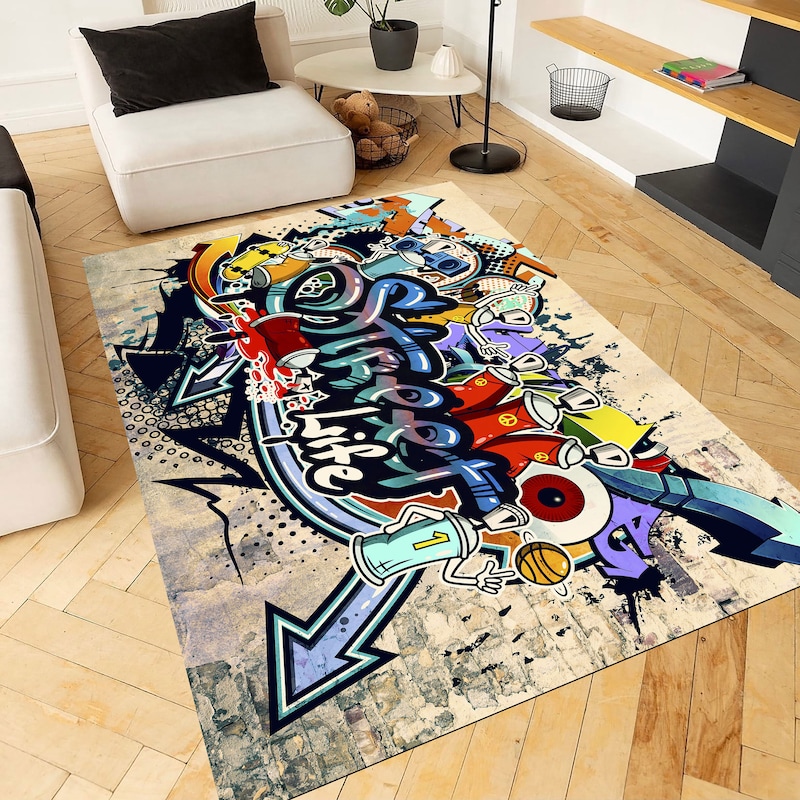 Colorful Rug - Etsy