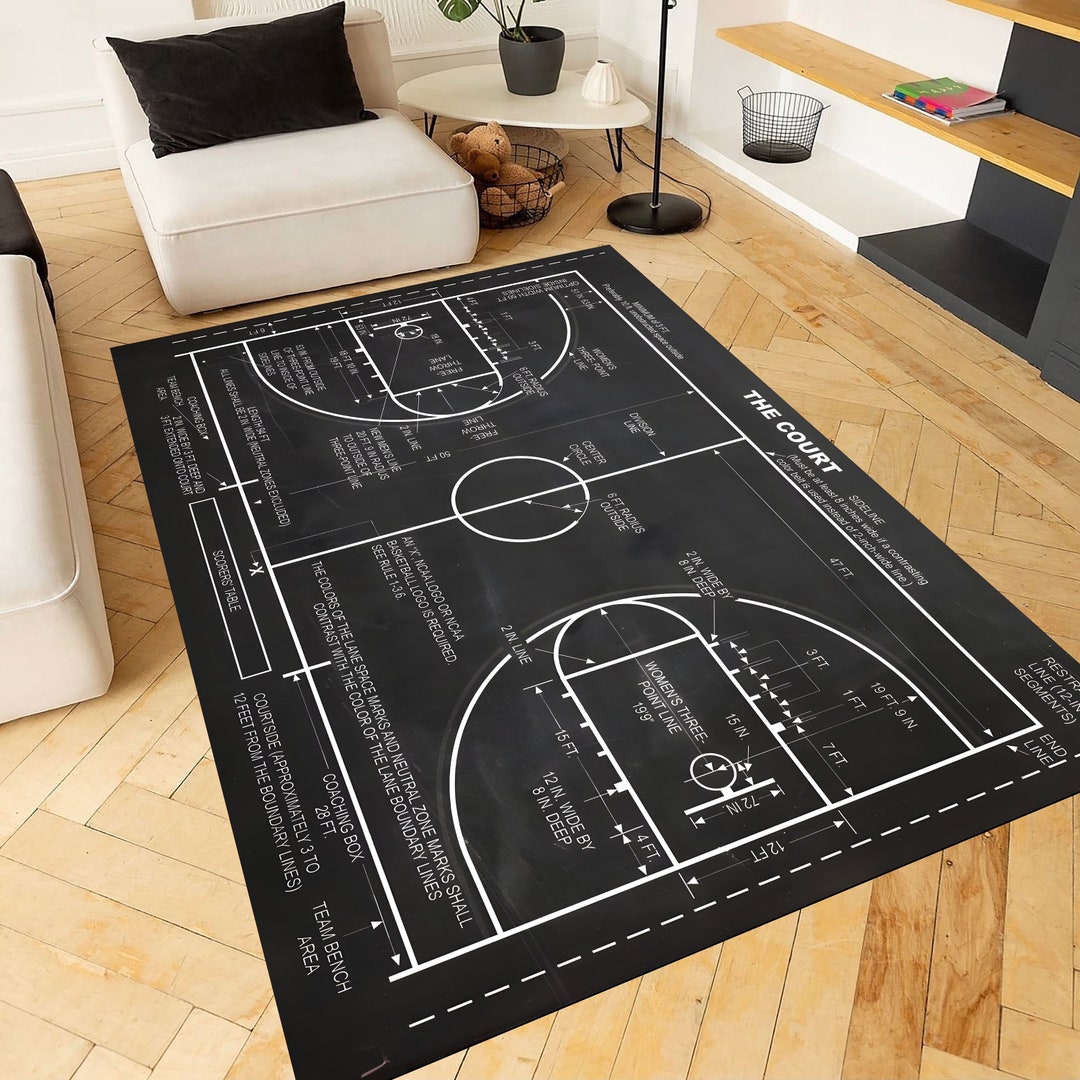 Basketball Court Rug, Basketball Field Rug, Sport Rug,custom Rug, Kids ...