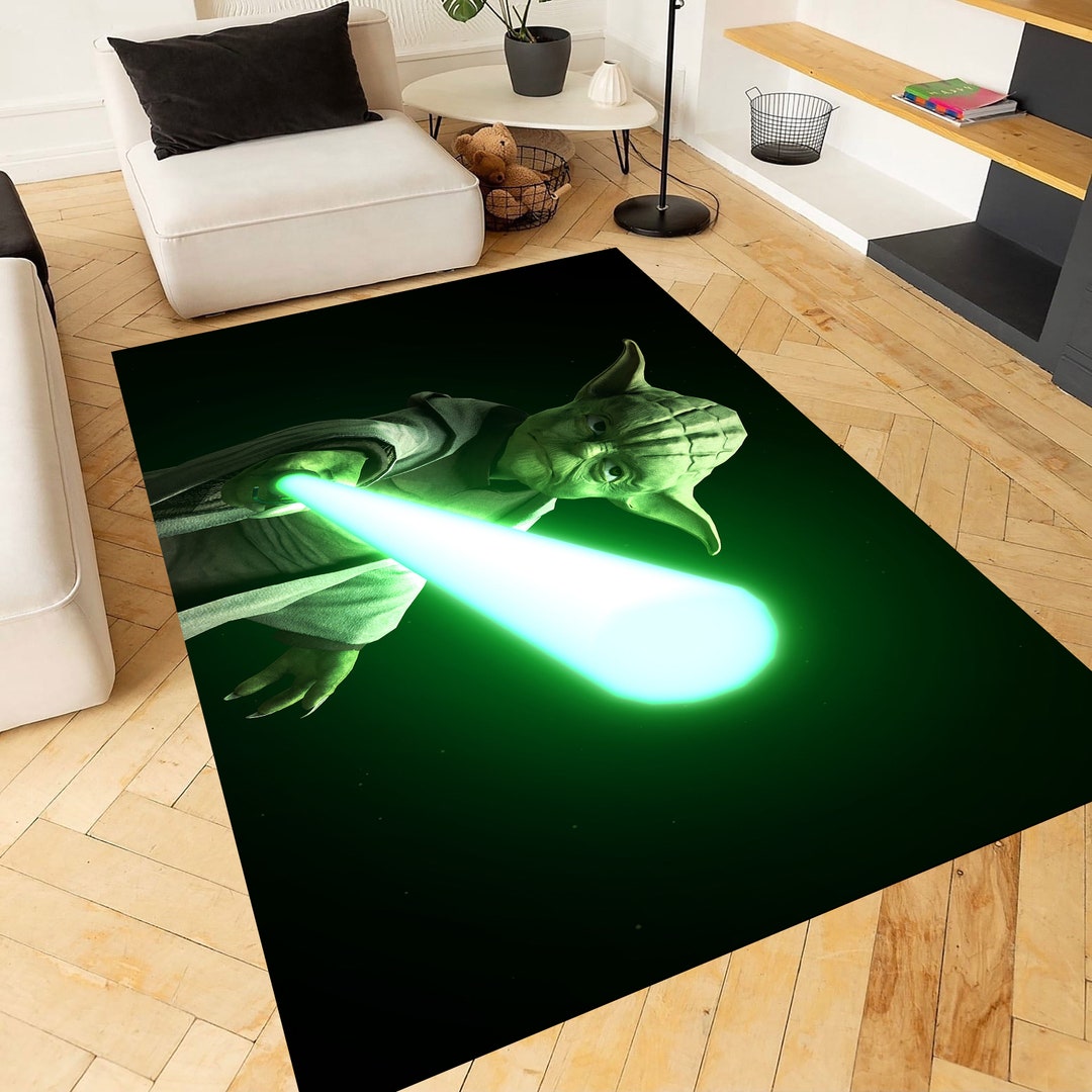 Yoda Rug, Star Wars Rug, Starwars Rug, Yoda Design Rug, Starwars Design ...