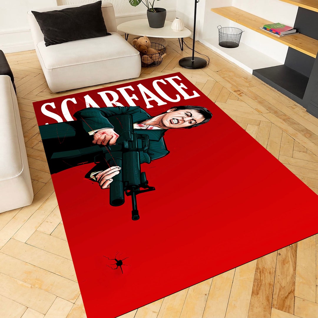 Scarface Rug, Scarface, Tony Montana Rug, Movie Rug, Fan Rug, Themed ...