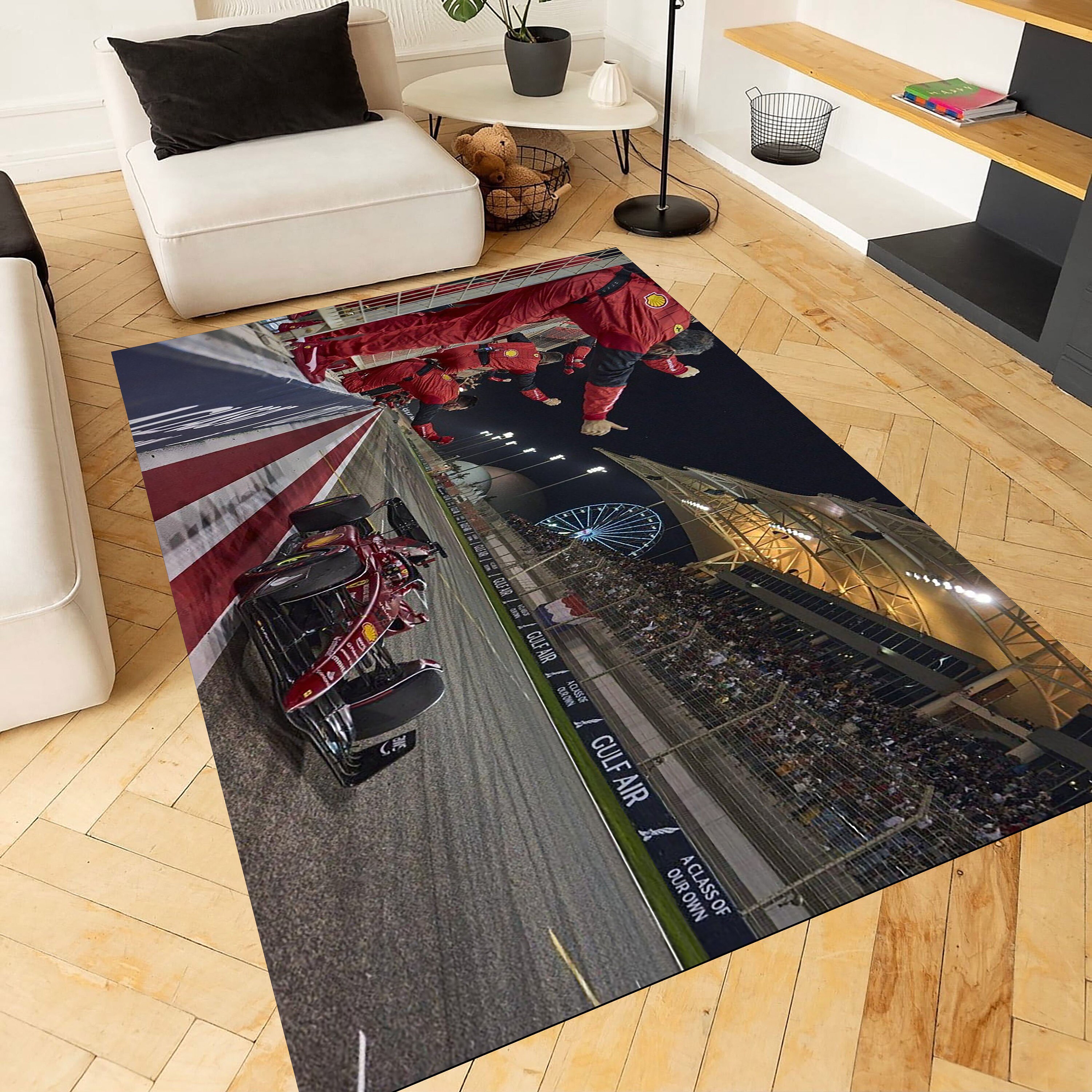 Formula Fan Sport Car Rug, High Speed Car, Pit Stop Area, Livingroom ...