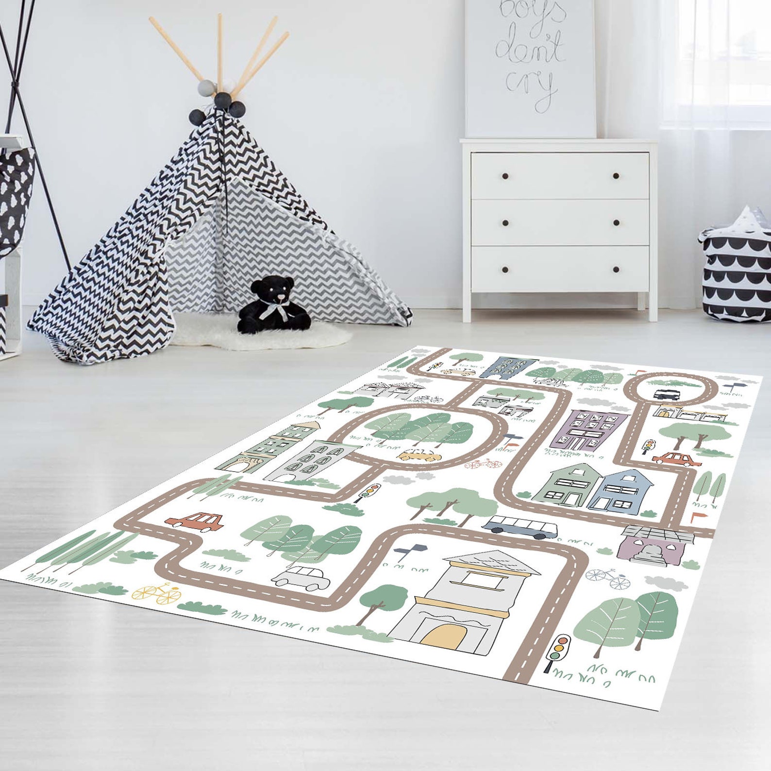Kids Traffic Rugs, Kids City Rug, Kids Car Road Rugs, Kids Room Rugs ...