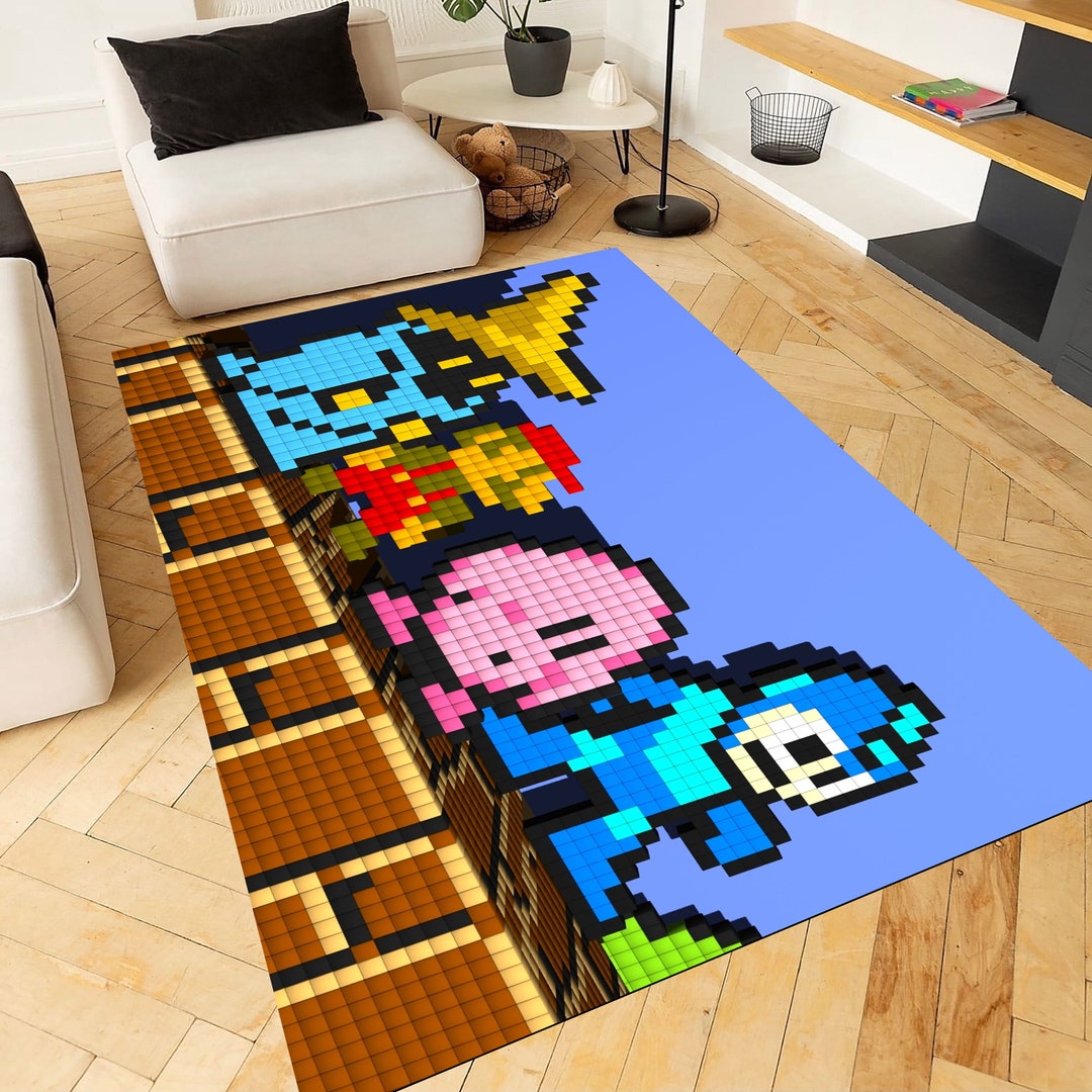 Pixel Art Rug, Universe Rug, Space Rug, Living Room Rugs, Modern Art ...