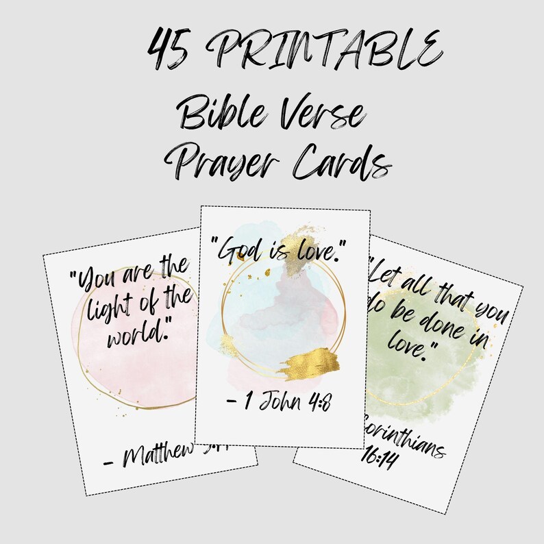 Bible Verse Affirmation Cards PRINTABLE - Etsy