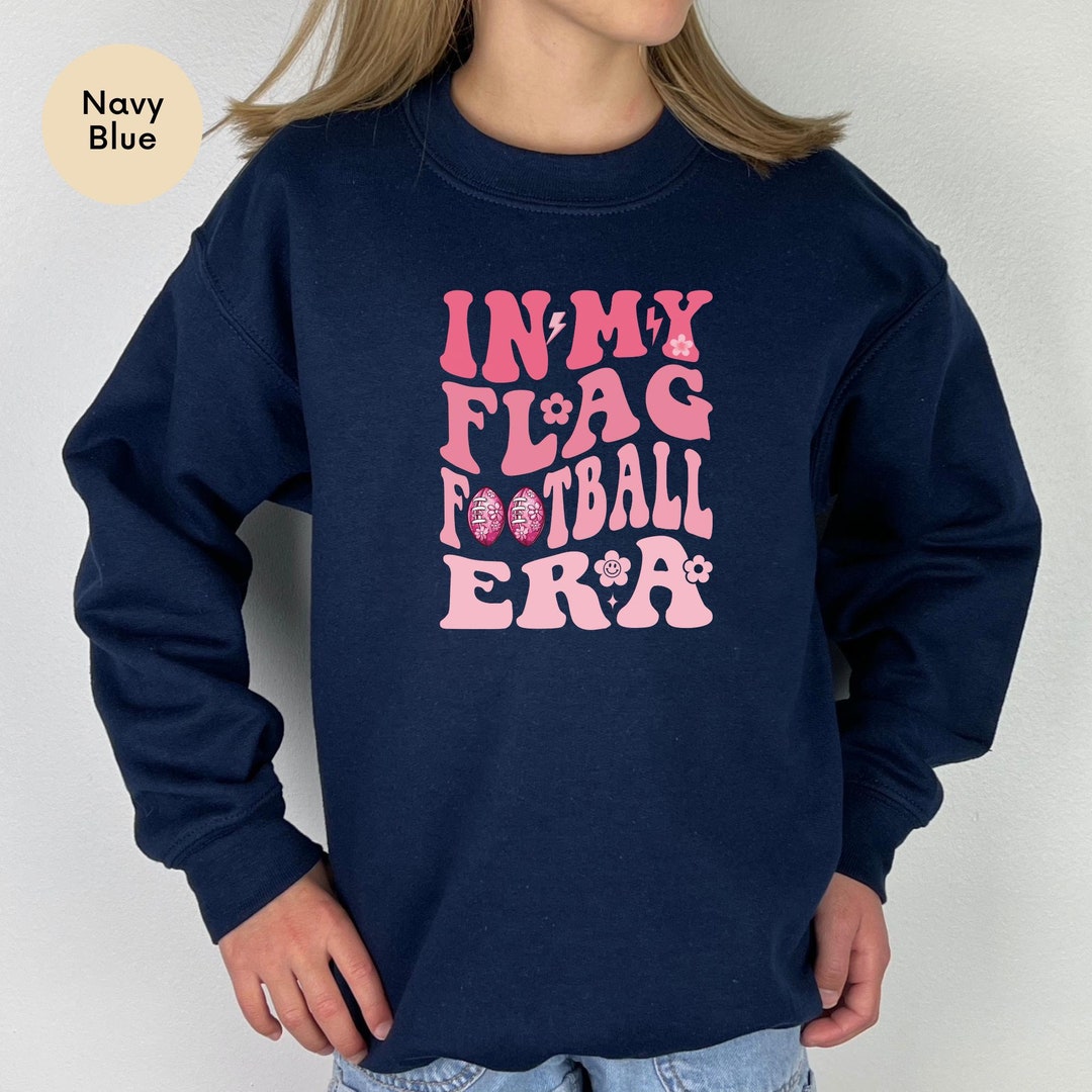 Girl's Flag Football Sweatshirt, Girls Flag Football Sweater, Flag ...