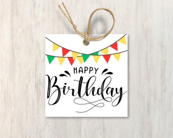 Happy Birthday Printable Gift Tag - Etsy