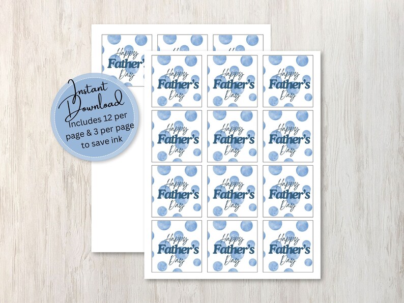 Happy Father’s Day Gift Tag, Father’s Day Gift Tag, Square Tag ...
