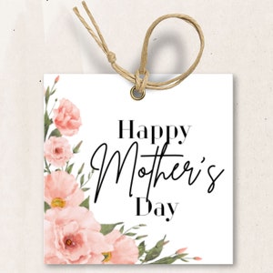 Mother’s Day Gift Tag, Square Tag, Printable Gift Tag, Happy Mothers ...