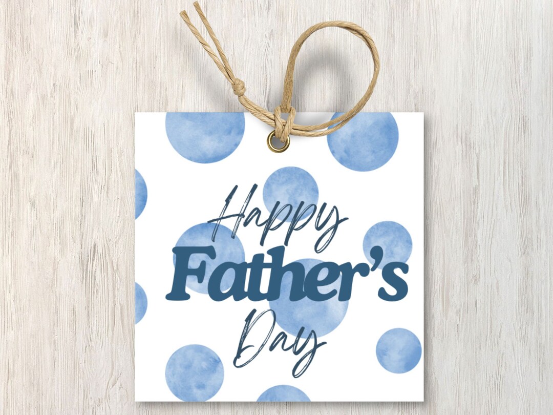 Happy Father’s Day Gift Tag, Father’s Day Gift Tag, Square Tag ...