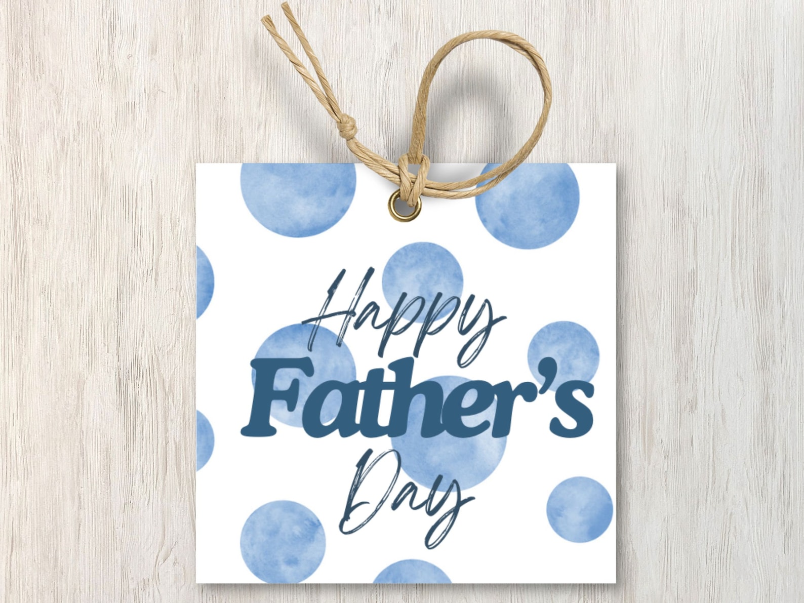 Happy Father’s Day Gift Tag, Father’s Day Gift Tag, Square Tag ...