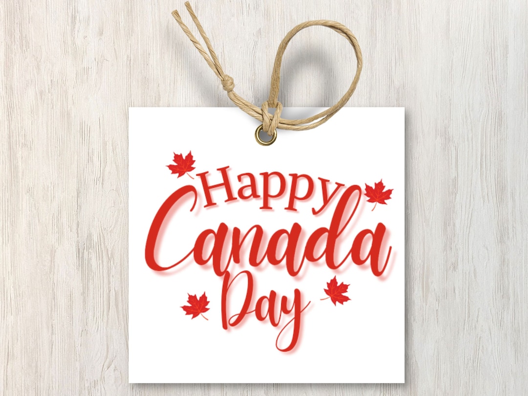Canada Day Gift Tag, Square Tag, Printable Gift Tag, Happy Canada Day ...