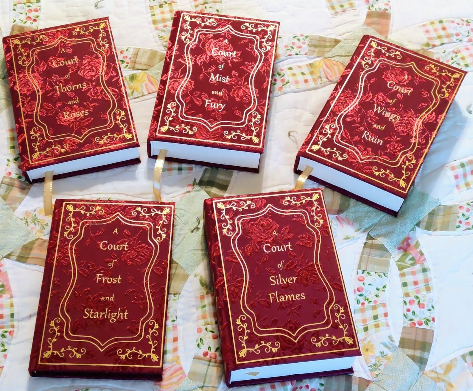 ACOTAR Full Series Cloth Custom Bound Books. A Court of Thorns and ...