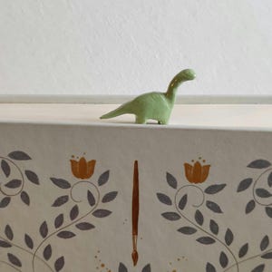 Clay Bookmark Paperclip Figurine Dinosaur Cute Minimal Bookish - Etsy