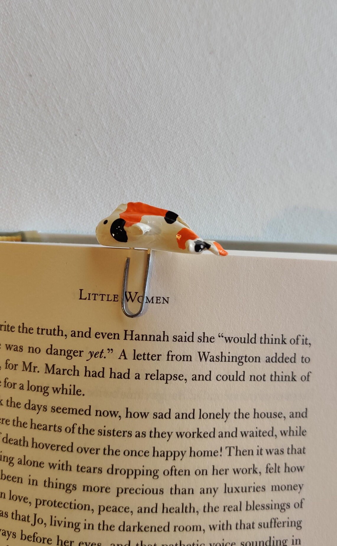 Clay Bookmark Paperclip Figurine or Ribbon Bookmark | Koi Fish | Cute ...