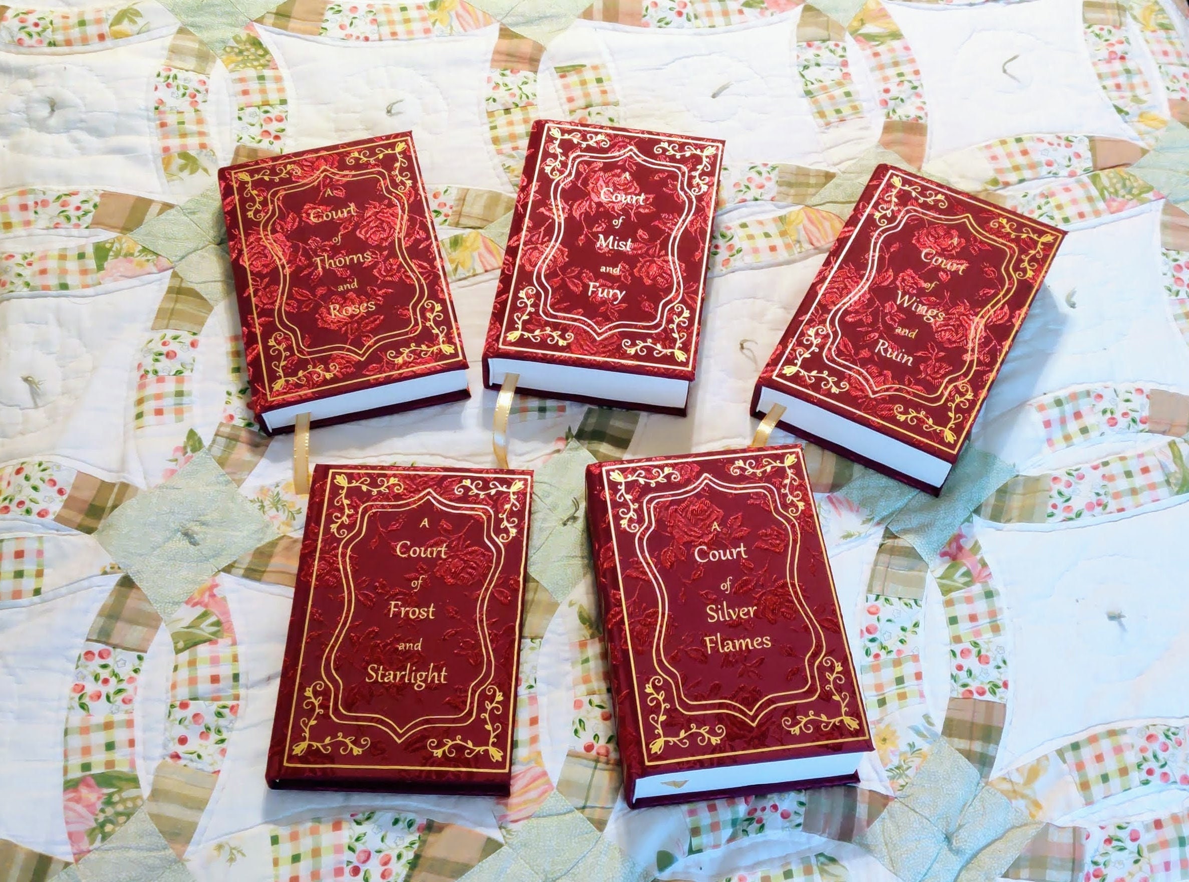 ACOTAR Full Series Cloth Custom Bound Books. A Court of Thorns and ...