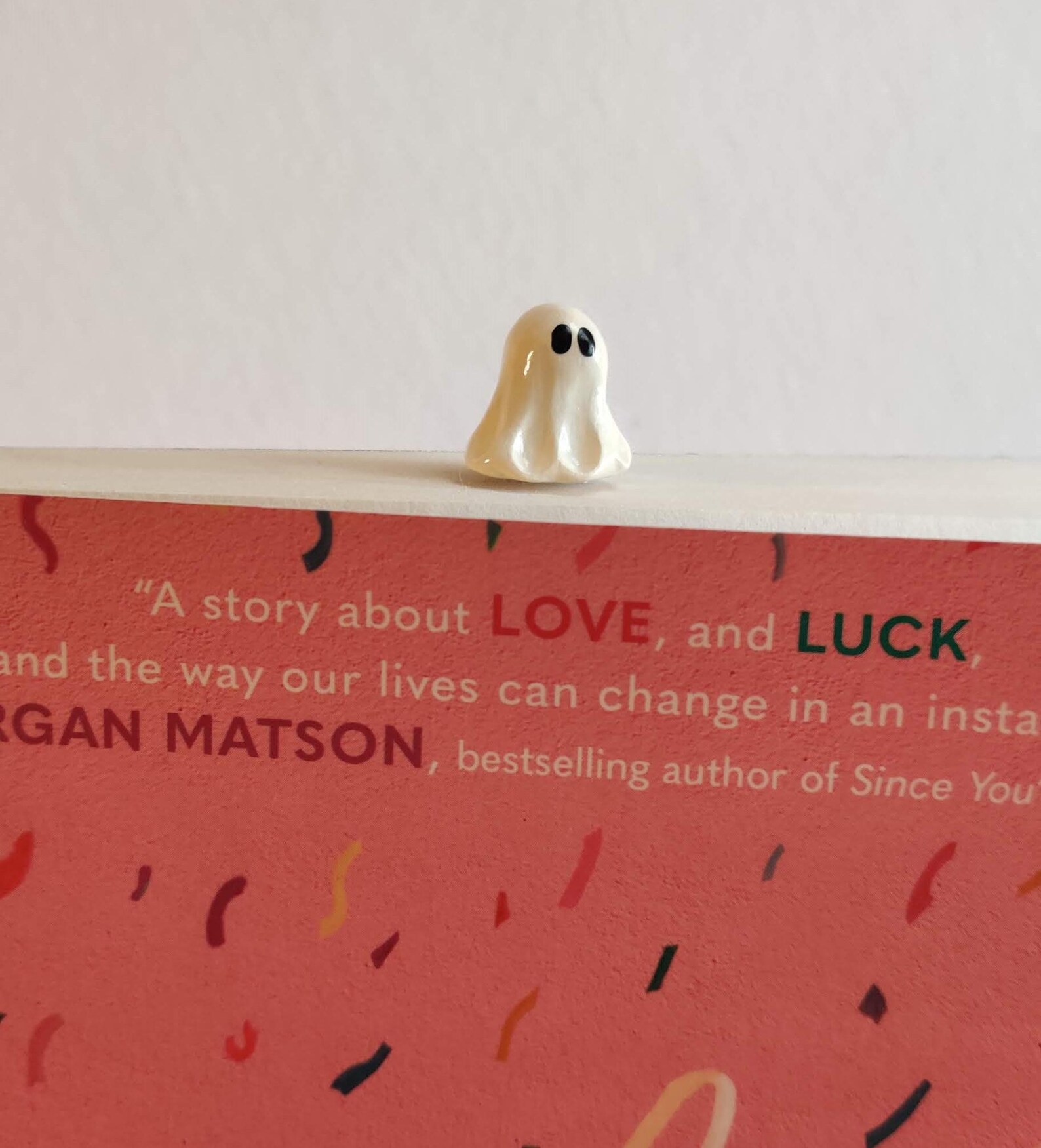 Clay Bookmark Paperclip Figurine | Ghost | Cute | Minimal | Bookish - Etsy