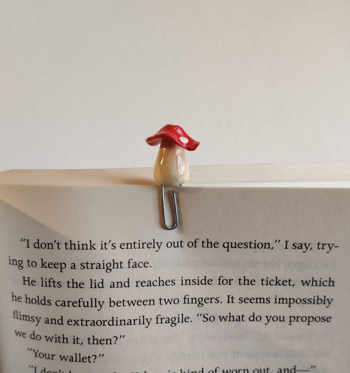 Clay Bookmark Paperclip Figurine | Mushroom | Cute | Minimal | Bookish ...