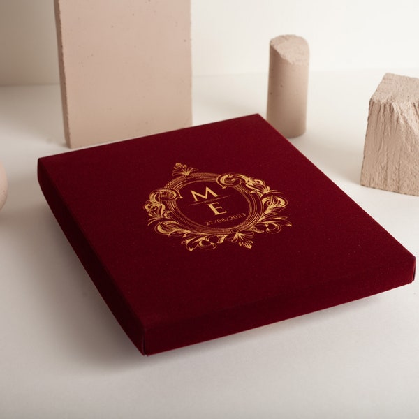 Red Velvet Boxed Invitations - Etsy