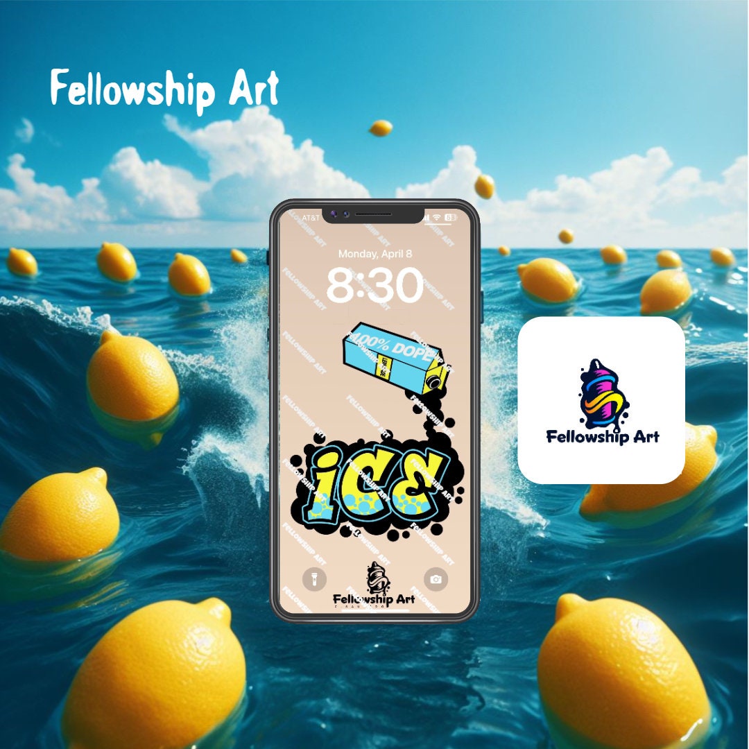 Drippy Lemonade Wallpaper - Etsy