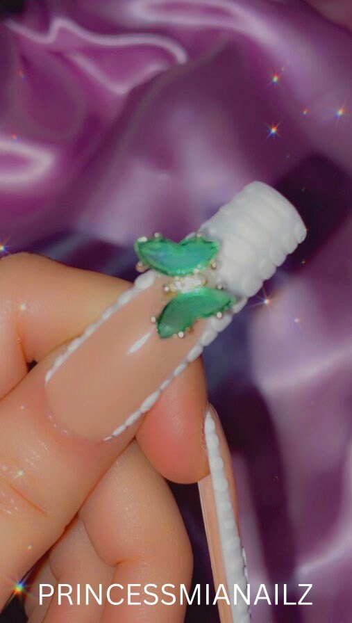 3D French Tip Press Ons | Crocodile Press Ons | 3D Press Ons - Etsy