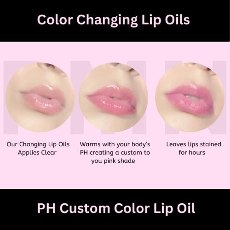 PH Powered Lip Oil- Color Changing Lip Stain- All Natural, Vegan ...