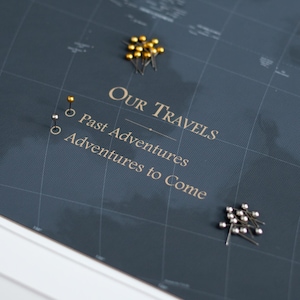 Personalized Push Pin World Travel Map: Family Adventure Canvas Art - Etsy