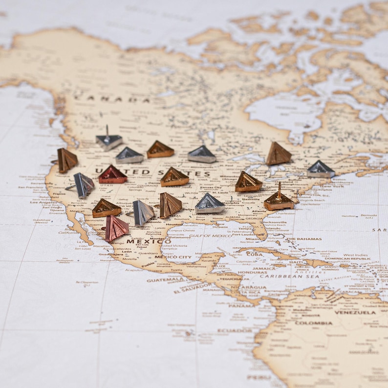 Tent Map Push Pins – 3D Travel Map Markers (set of 5+) - Etsy