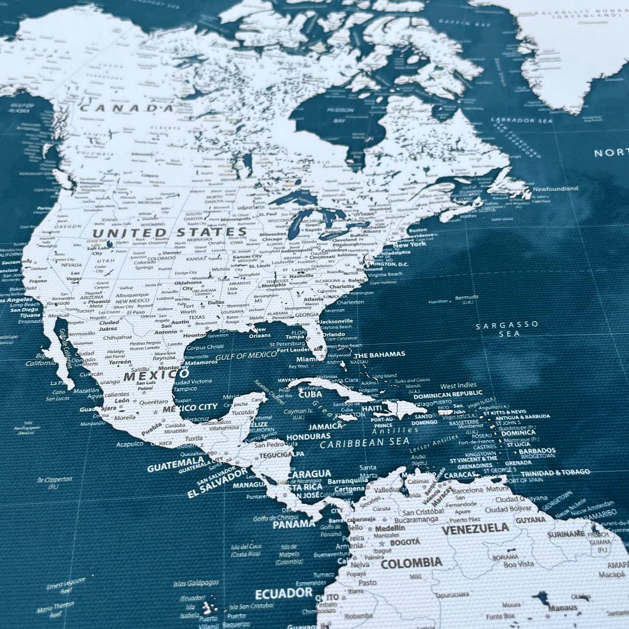 Push Pin World Map for Travelers Customized Travel Map With Pins and ...