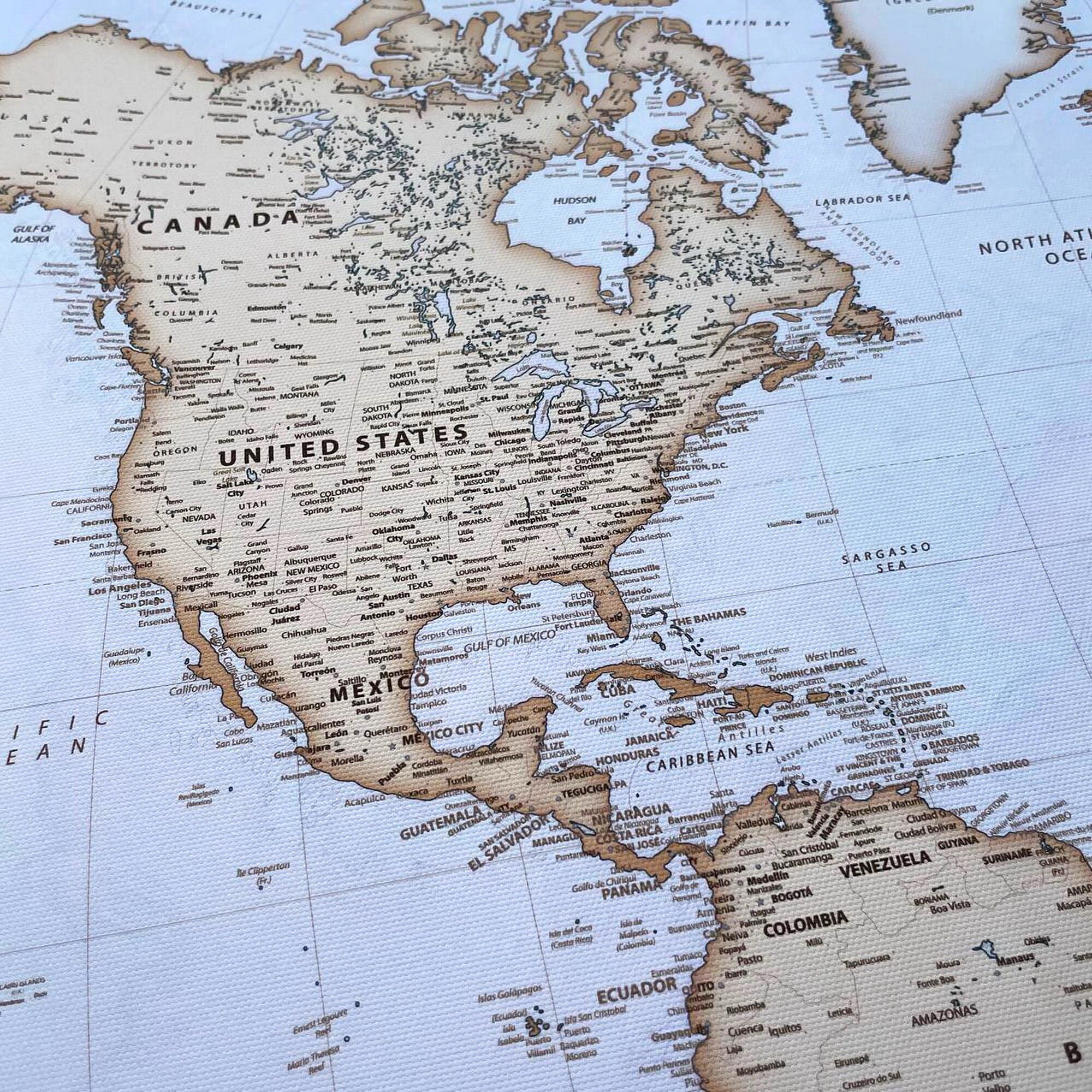Push Pin Map Personalized World Travel Map Poster - Etsy