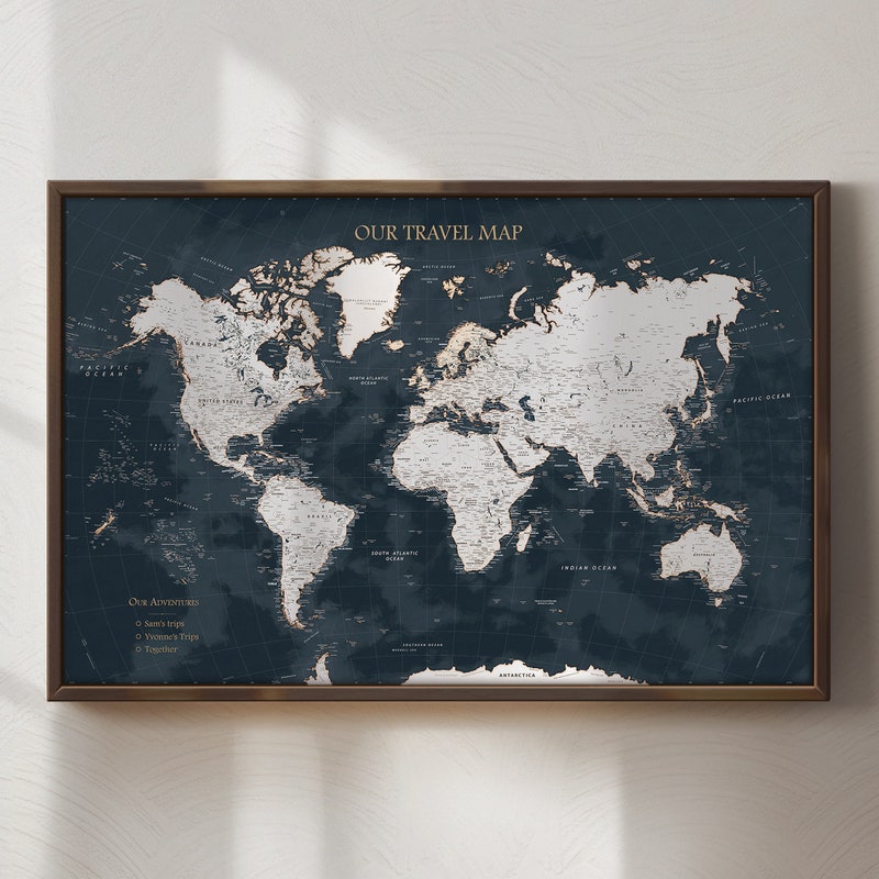 World Map Poster - Etsy