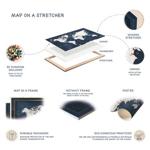 Push Pin Map - Track and Mark Your Travels With This Personalized World ...