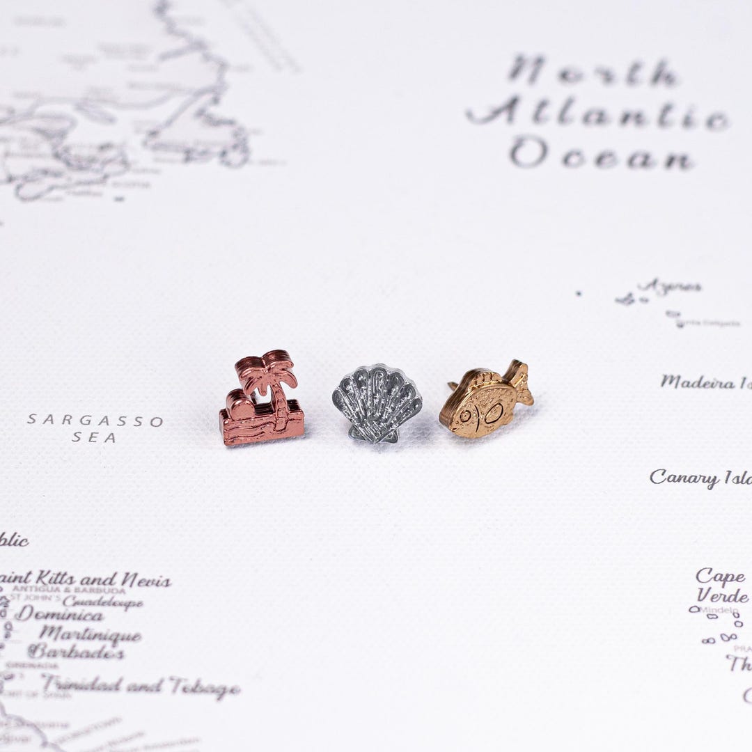 Beach Map Push Pins – Ocean & Island Travel Markers (set of 5+) - Etsy