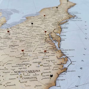 Push Pin World Map: Track Your Adventures With This Old Style Map ...
