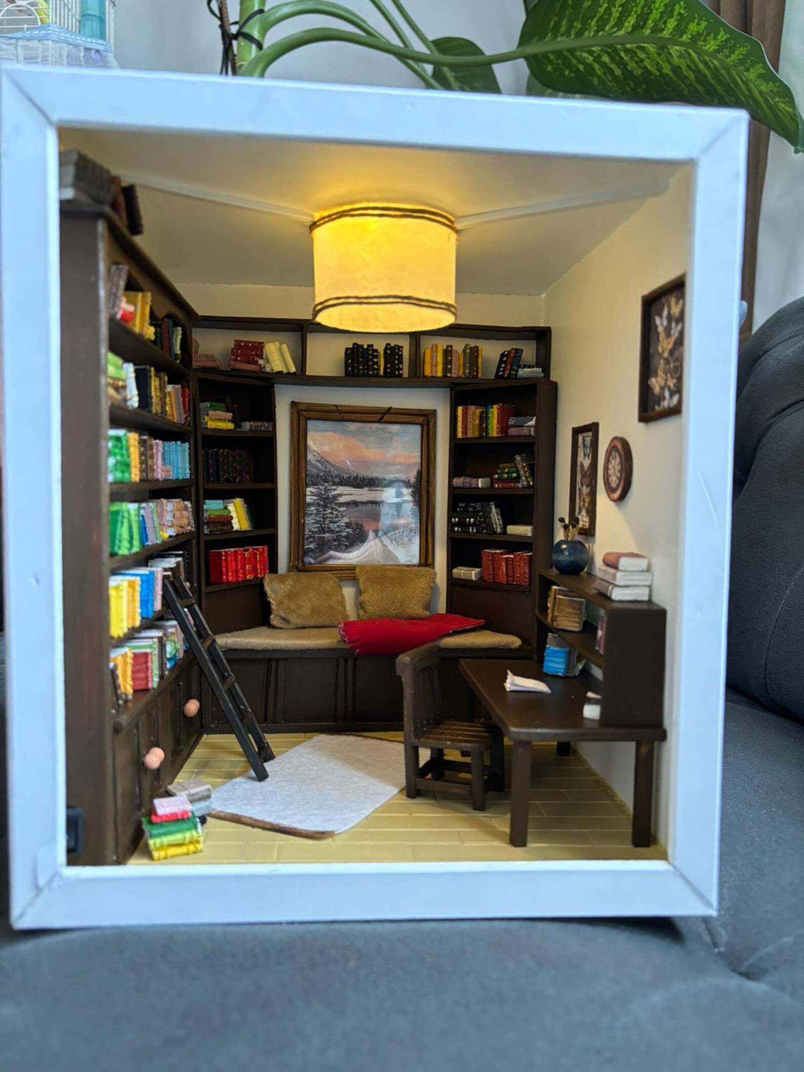 Diorama Miniature Room Bookcase Book Nook - Etsy