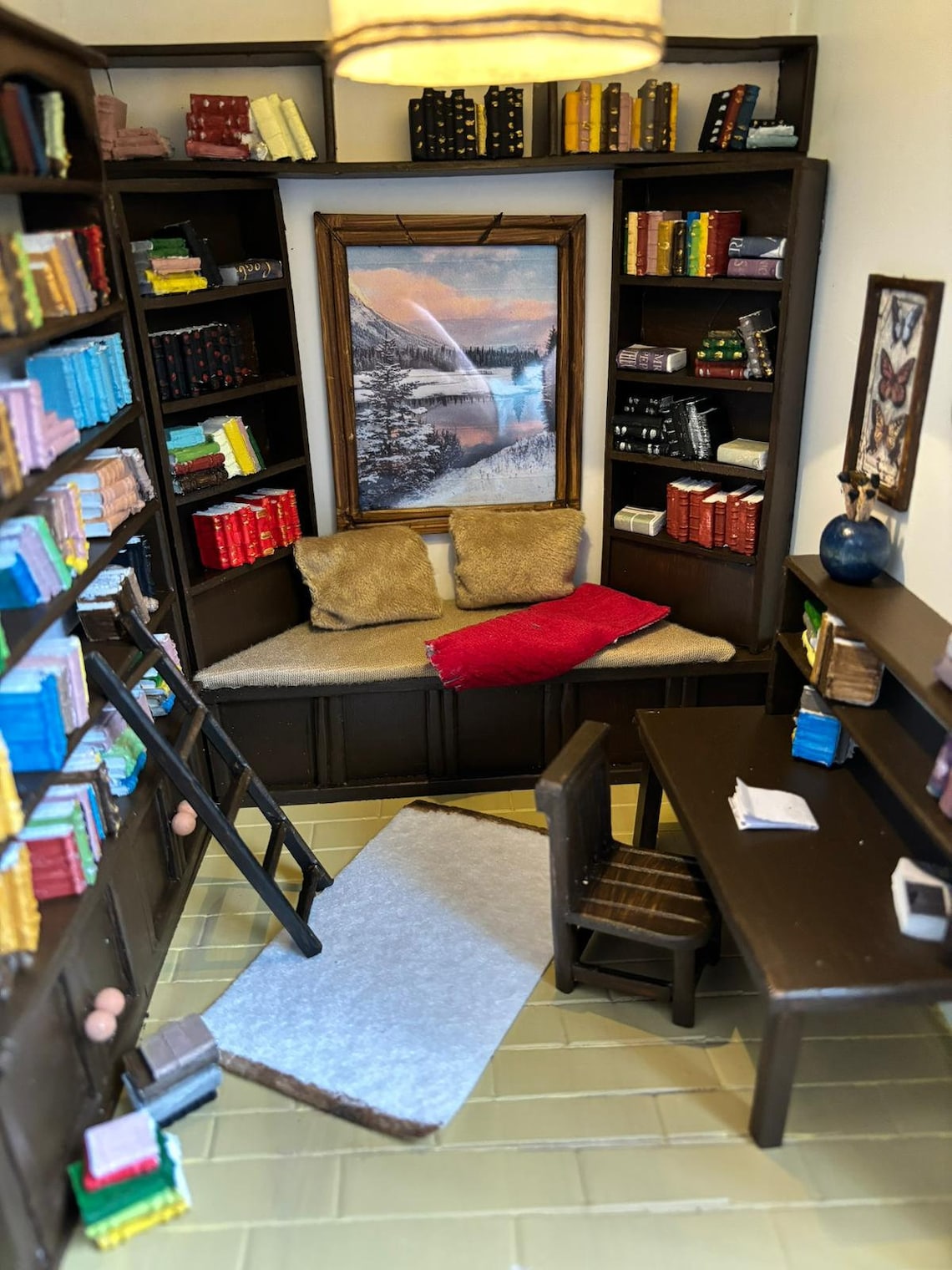 Diorama Miniature Room Bookcase Book Nook - Etsy UK