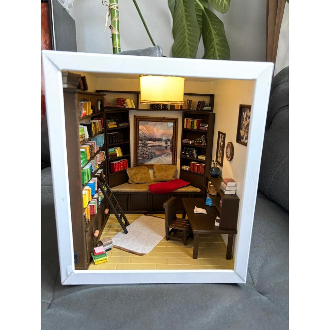 Diorama Miniature Room Bookcase Book Nook - Etsy