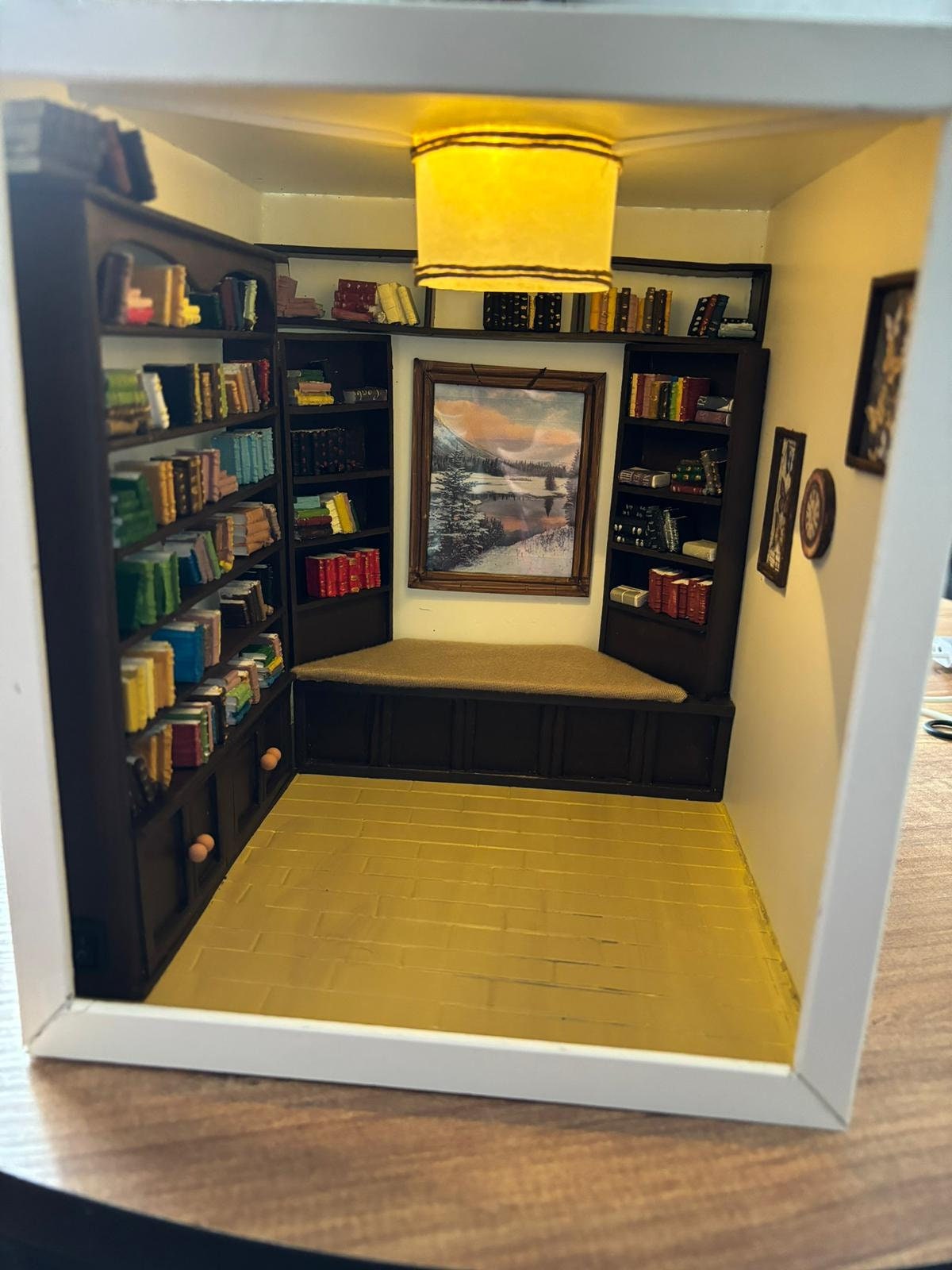 Diorama Miniature Room Bookcase Book Nook - Etsy