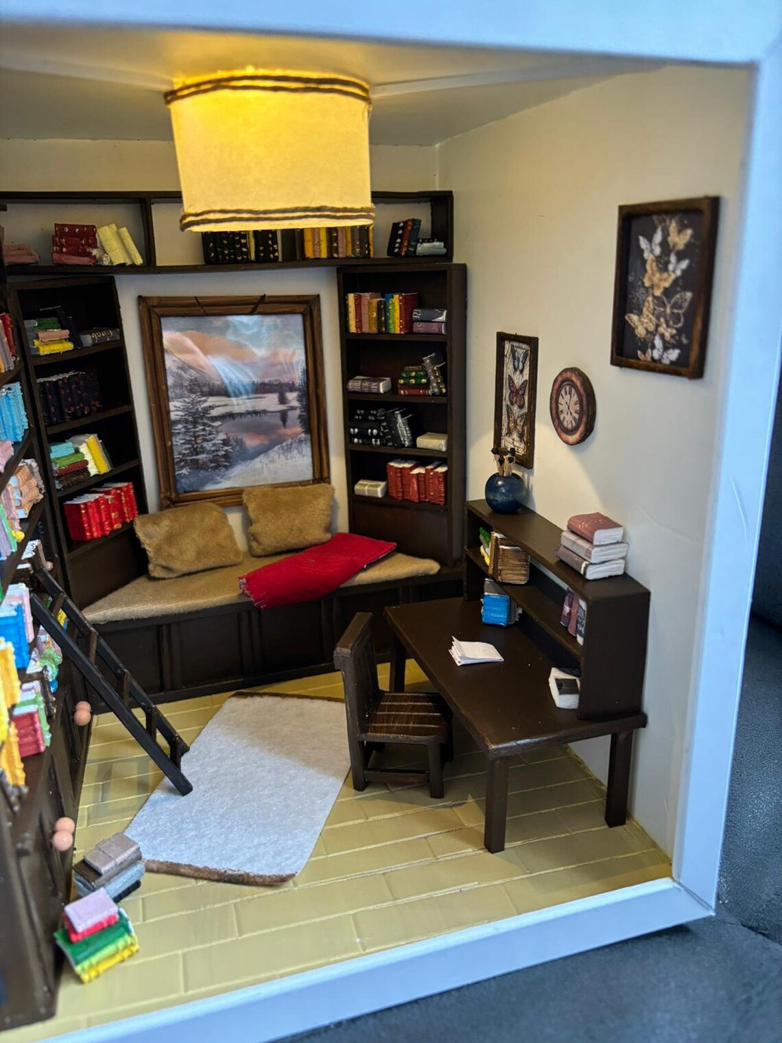Diorama Miniature Room Bookcase Book Nook - Etsy