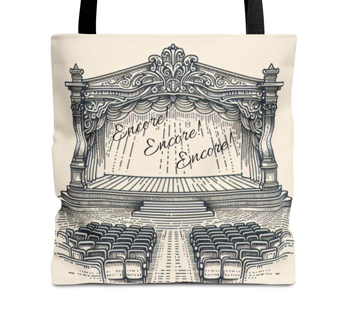 Encore! Theatre Tote Bag With Pin Loops. Customizable, Holds 25lbs ...
