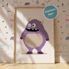 Little Cyclops Monster Nursery Wall Art - Monster Print | Children's ...