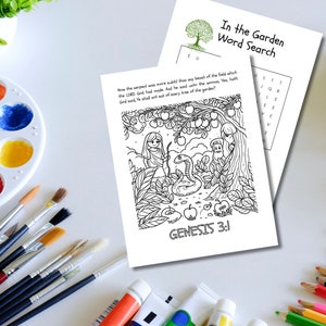 Bible Story Coloring Pages Activity the Story of Adam & Eve Christian ...