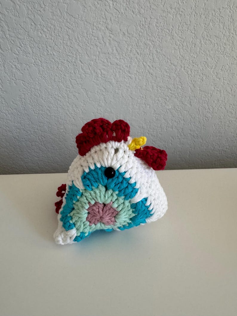 Handmade Crochet Granny Square Chicken/hen/farmhouse Decor - Etsy