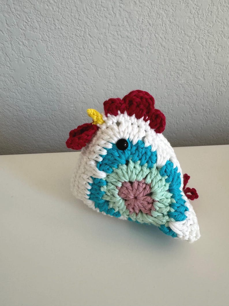 Handmade Crochet Granny Square Chicken/hen/farmhouse Decor - Etsy