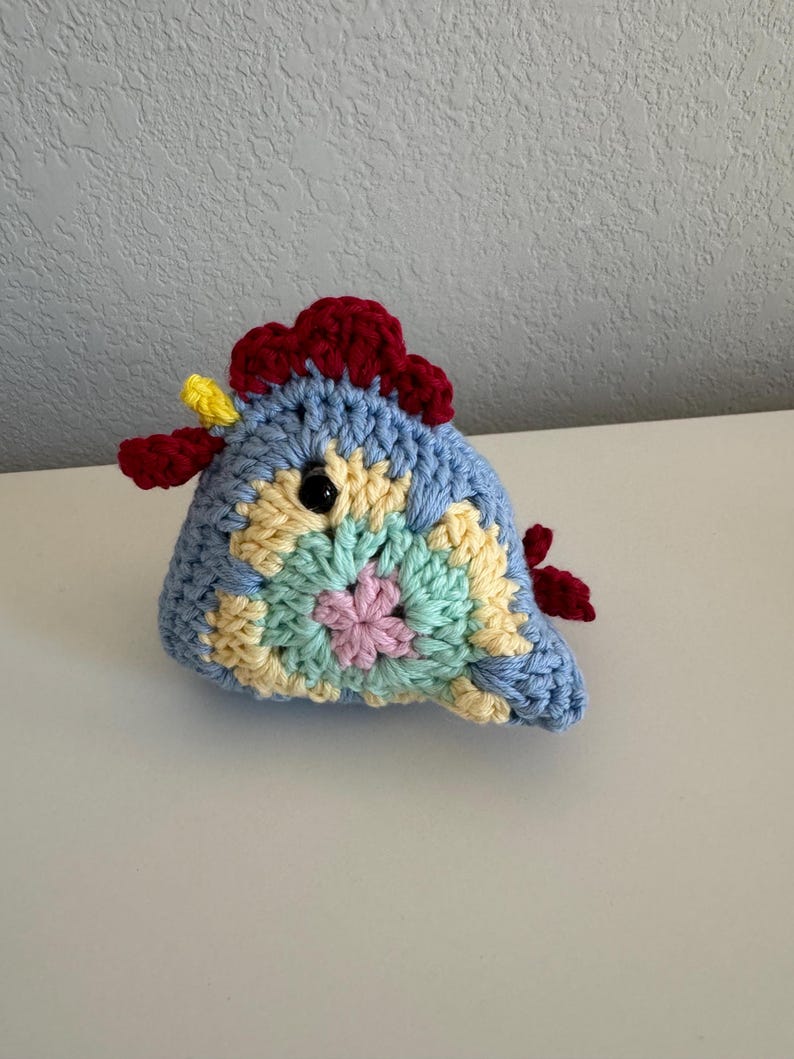 Handmade Crochet Granny Square Chicken/hen/farmhouse Decor - Etsy