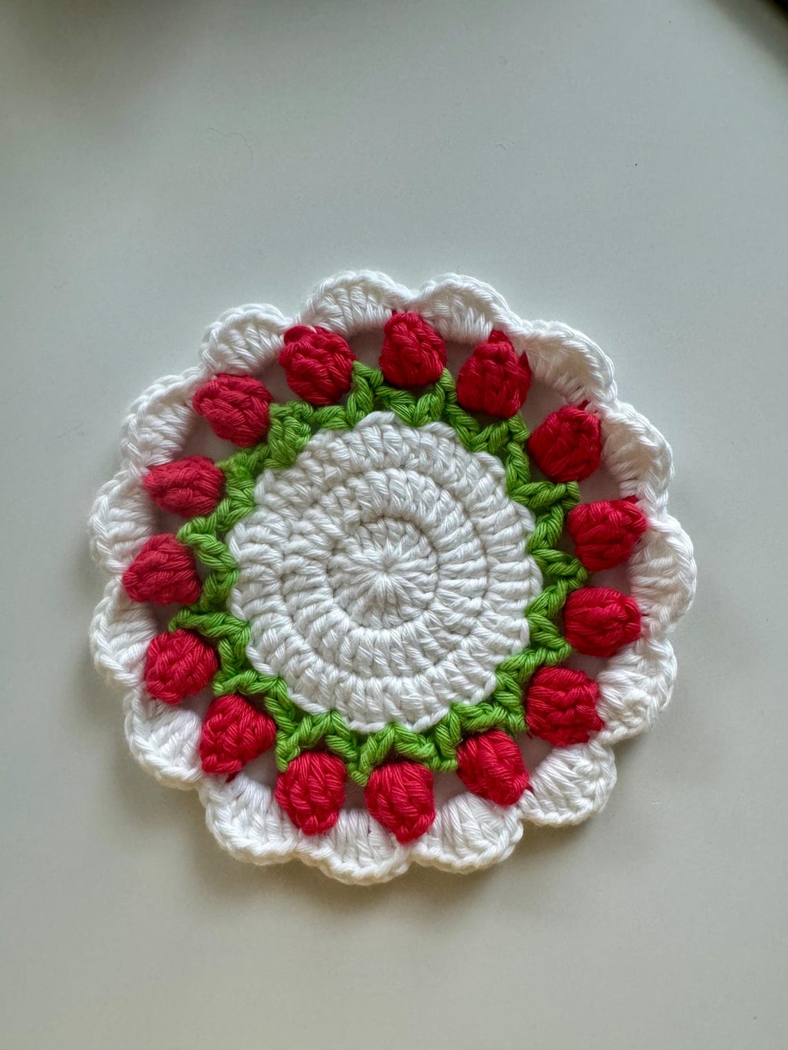 Crochet Tulip Flower Coaster/ Hot Pad - Etsy