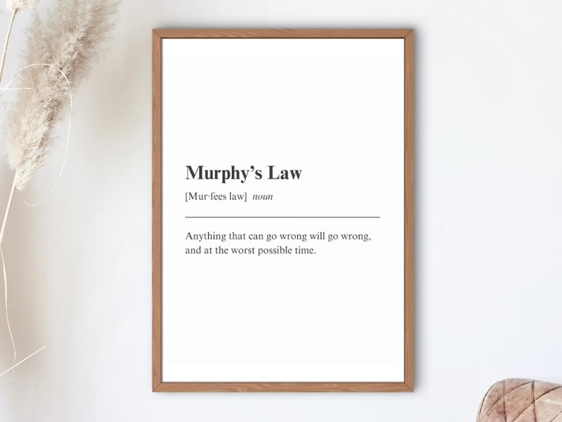 Murphy's Law Poster: Adding Humor and Resilience to Your Workplace ...