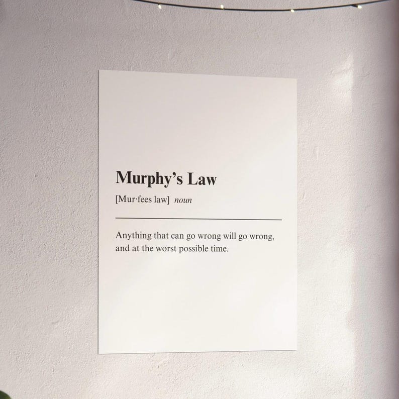 Murphy's Law Poster: Adding Humor and Resilience to Your Workplace ...